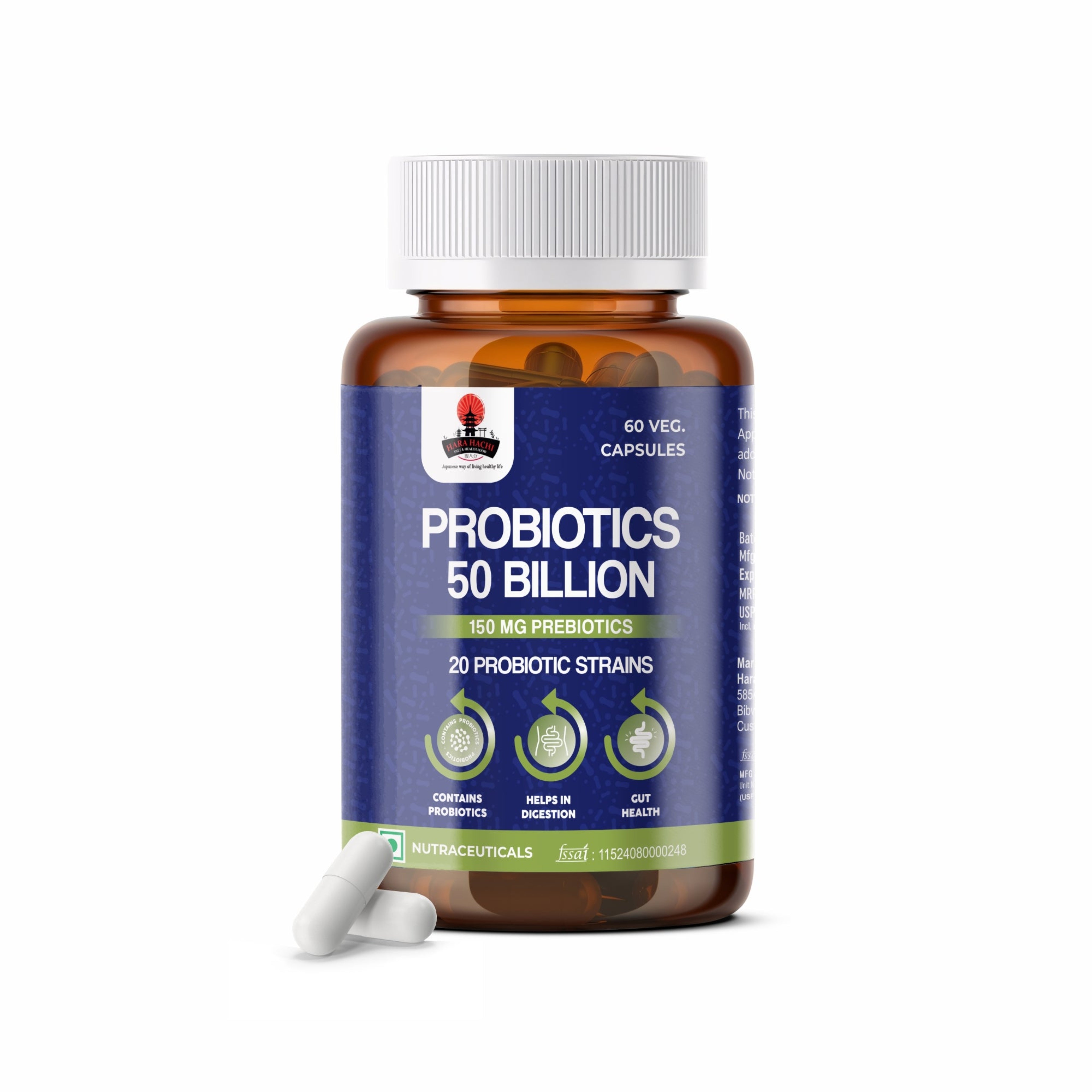 50 Billion Probiotics Capsules – Advanced Gut Health Supplements – Hara ...